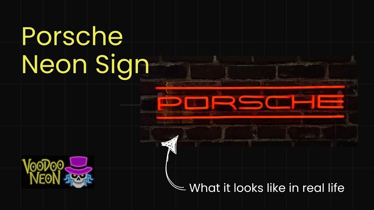 Porsche Neon Sign - Red - YouTube