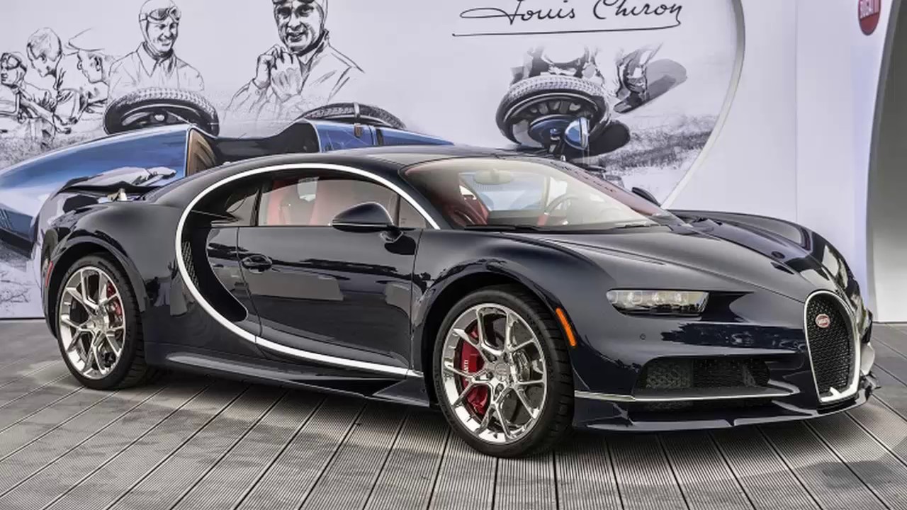 Bugatti Chiron shows off new blue tinted carbon fiber skin at the Quail ...