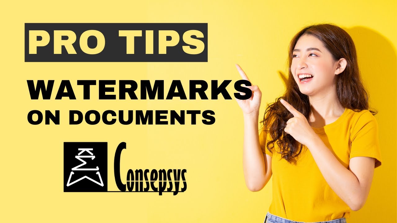 Watermark on Documents – Pro Tips - YouTube