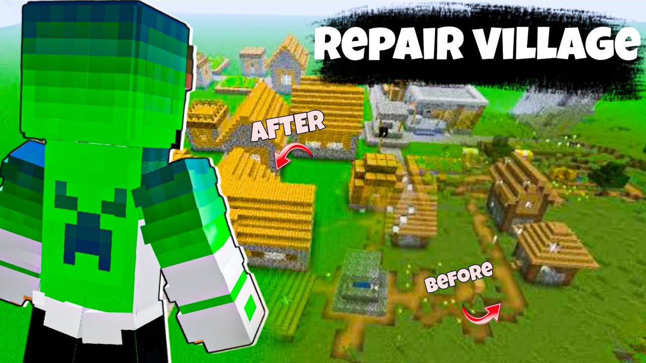 Renovate the Village⛏ || Minecraft super flat ⛏ || super flat survival ...