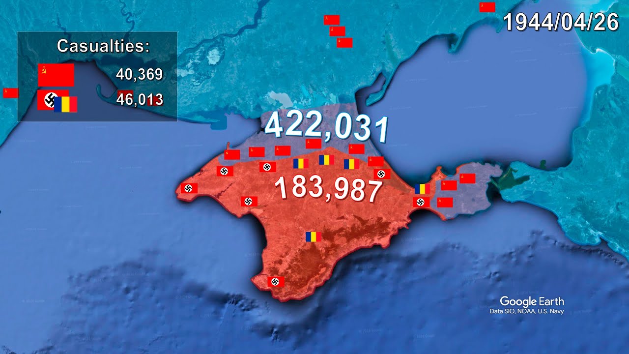 Crimean offensive in 30 seconds using Google Earth - YouTube