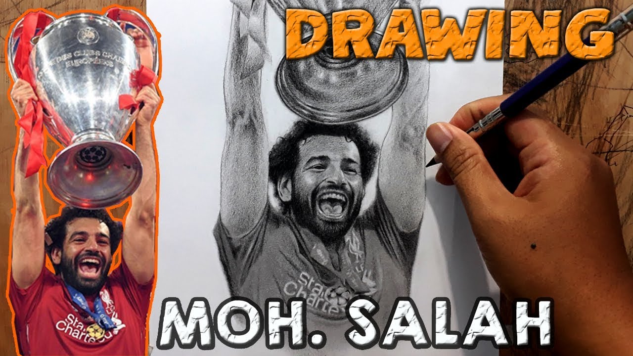 Drawing Mohamed Salah step by step - YouTube