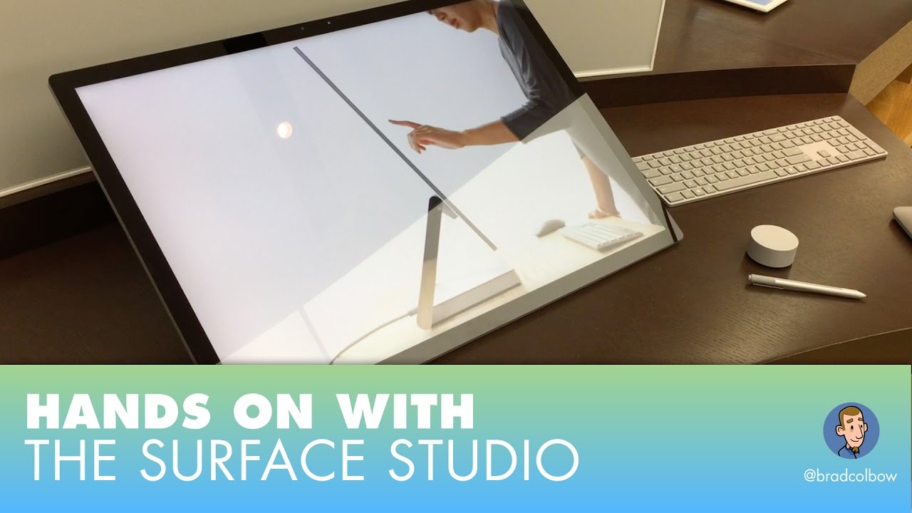 Hands on the Surface Studio and talking about pen jitters - YouTube