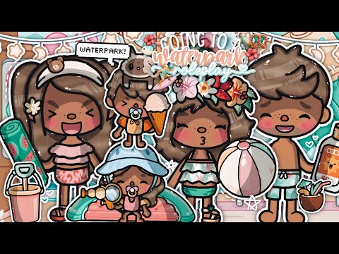 *CHAOTIC* Family day at the WATERPARK 🏖🦜🌺🥨✰˙ . ꒷ || *VOICED* 🎙|| Toca Boca Life World Roleplay 🌏🌟🐠🌺