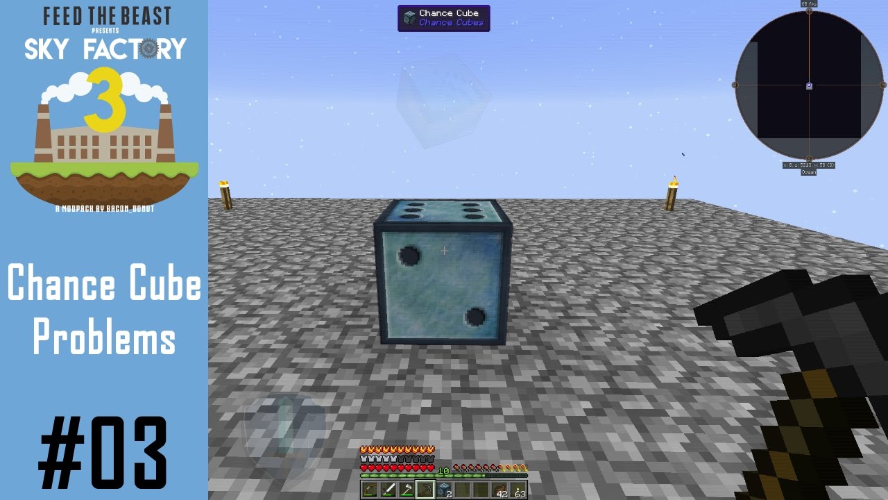 Minecraft FTB Sky Factory 3 :: E03 :: Chance Cube Problems [BeachBlock ...