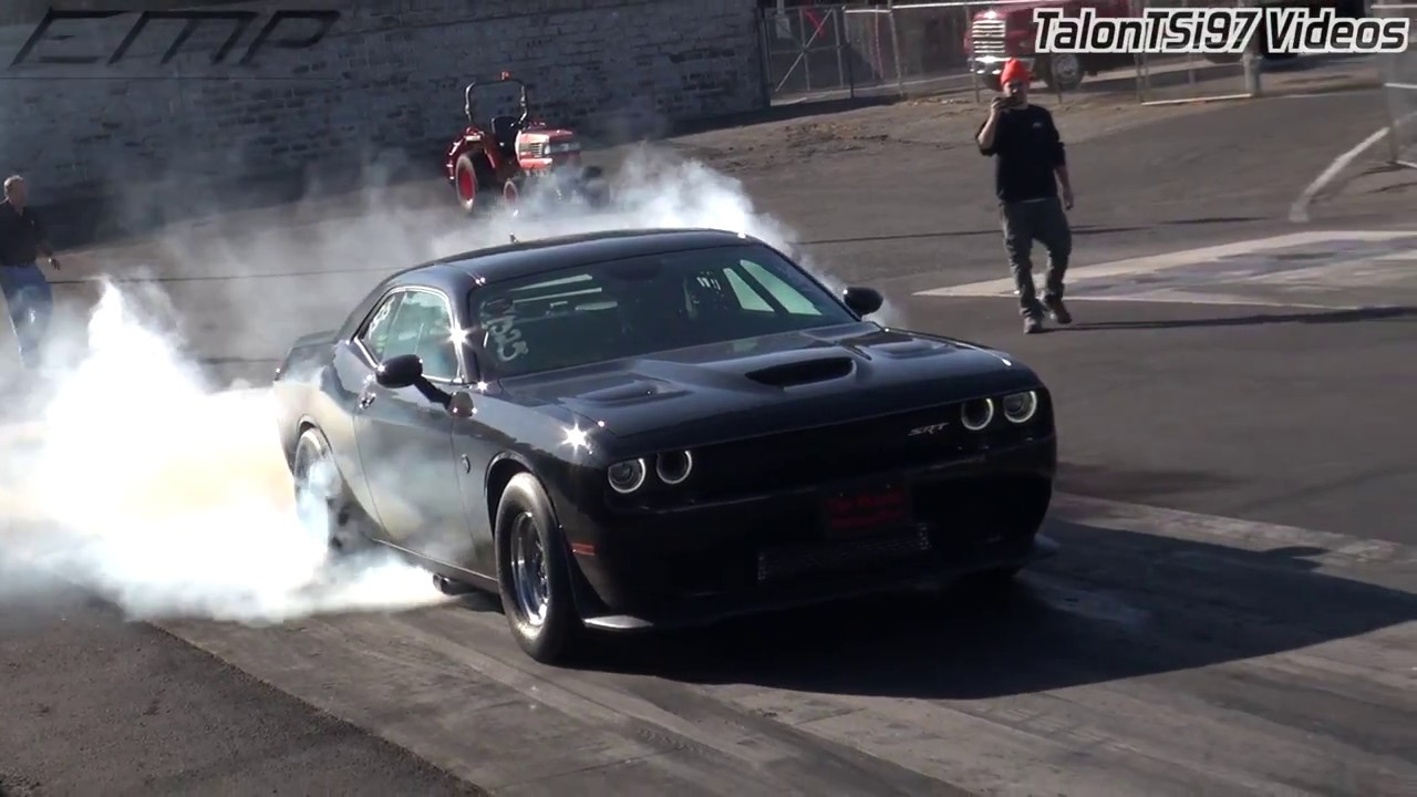 EMP Nitrous HELLCAT Goes 9.03@155mph | John Force Burnouts! | - YouTube