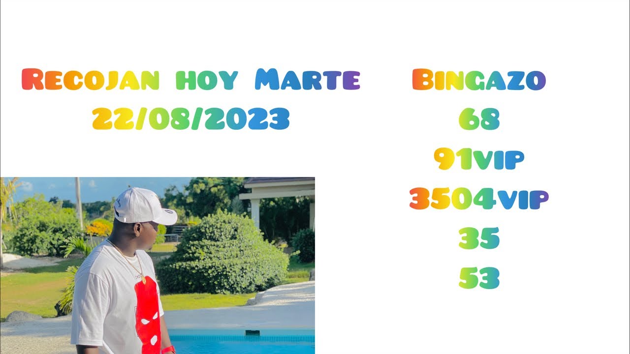 RECOJAN HOY MARTES 22/08/2023 BOMMM 68-35-53 ((91))vip - YouTube