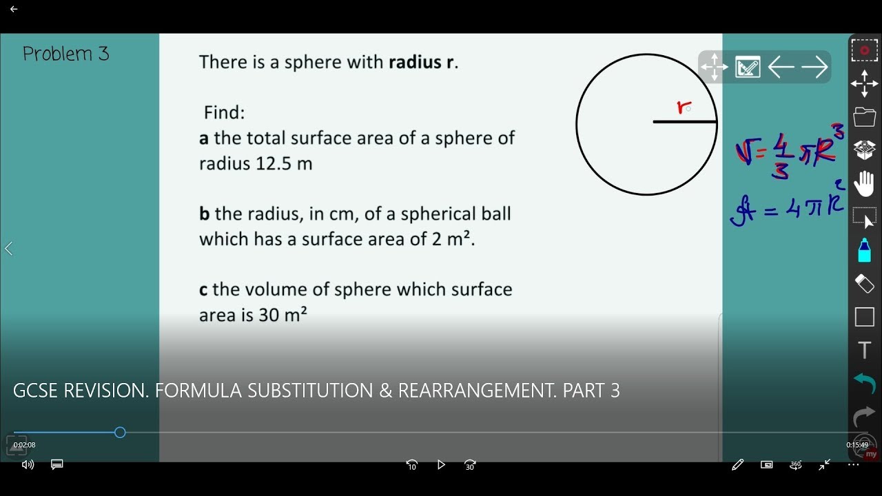 GCSE MATHs Revision Formula substitution | Formula rearrangement Area ...