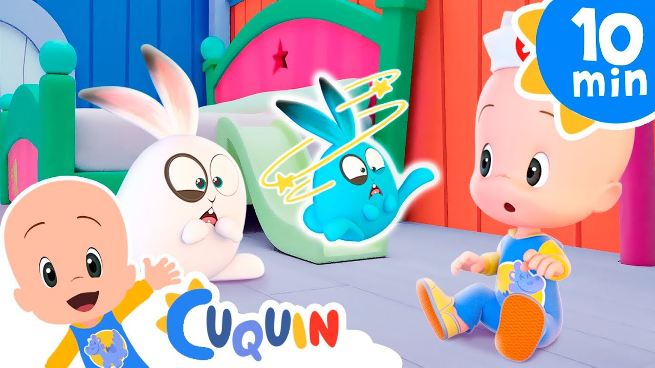Five Little Bunnies jumping on the bed | Cleo & Cuquin | Songs | Kids ...