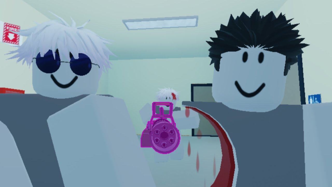 gojo meets super senior gojo but its roblox - YouTube