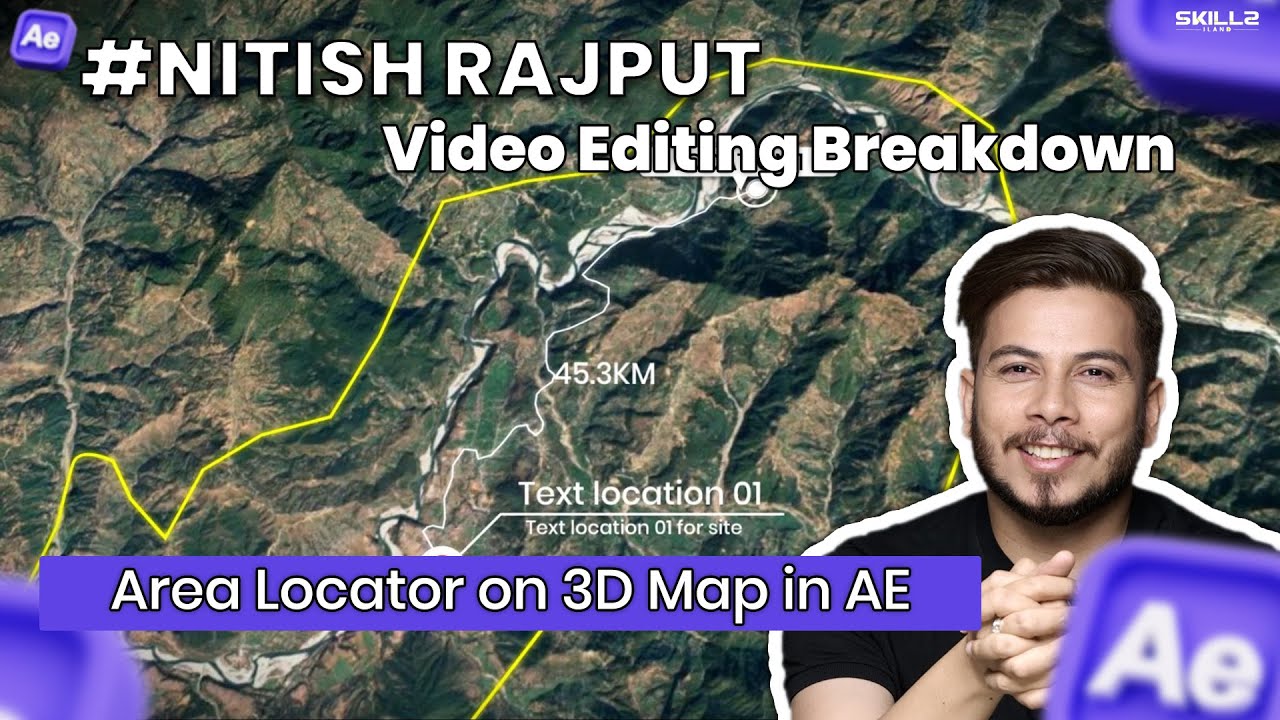Area Locator on 3D Map in After Effects | AE Tutorials - YouTube