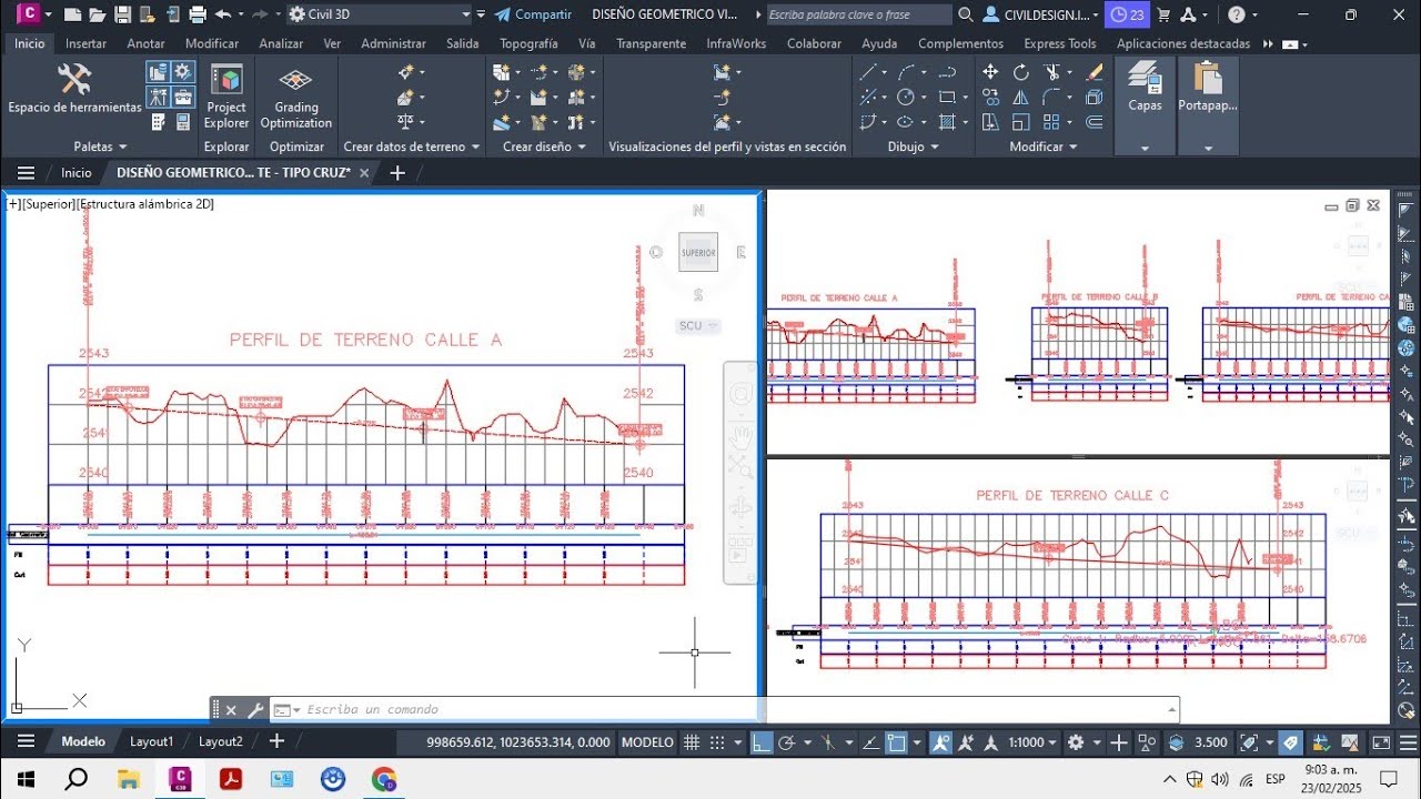 PERFIL LONGITUDINAL - COORDINACIÓN DE PUNTOS DE INTERSECCIÓN PARA ...