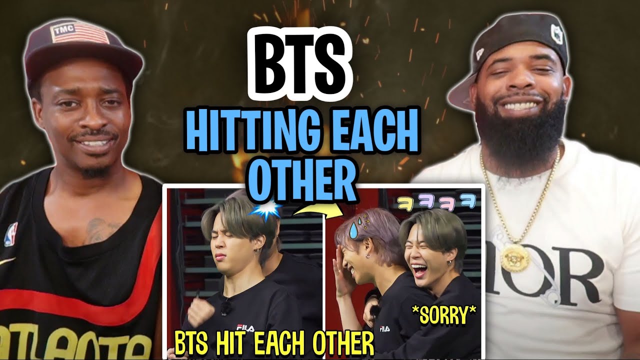 AMERICAN RAPPER REACTS TO -BTS Hitting Each Other (Funny Moments) - YouTube