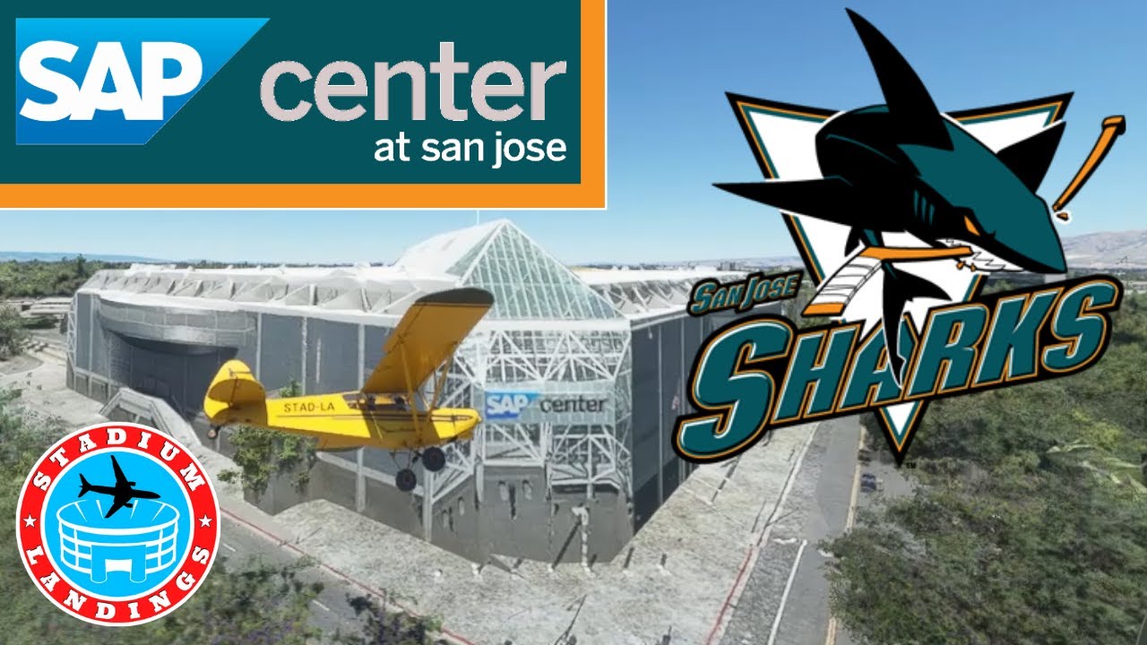 SAP Center - Microsoft Flight Simulator STADIUM LANDING! - YouTube