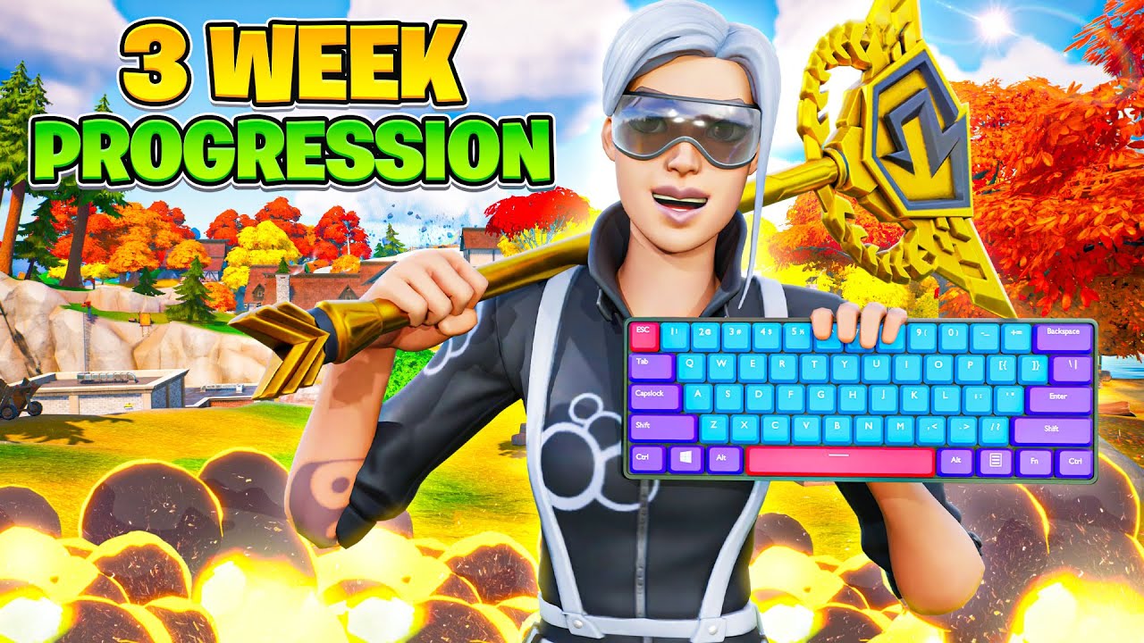 3 WEEK Fortnite Keyboard and Mouse Progression (Insane) - YouTube