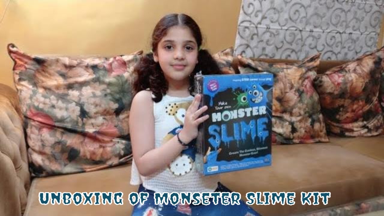 Unboxing of Monster Slime Kit | slime making | playing with slime ...