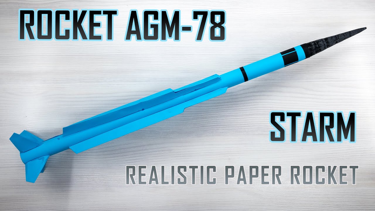 How I Made a Realistic Paper Rocket AGM-78 Model from A4 paper - YouTube