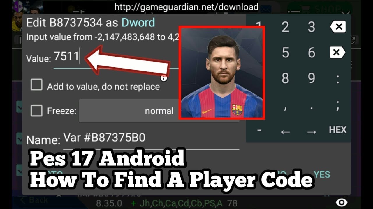 PES 18 Android How To Find A Player Code - YouTube