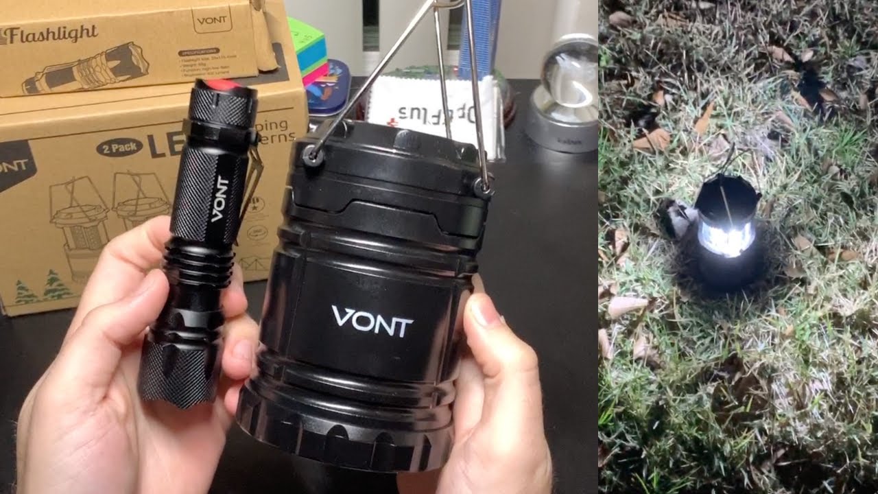Vont LED Camping Lantern & Tactical Flashlight | Are they bright? - YouTube