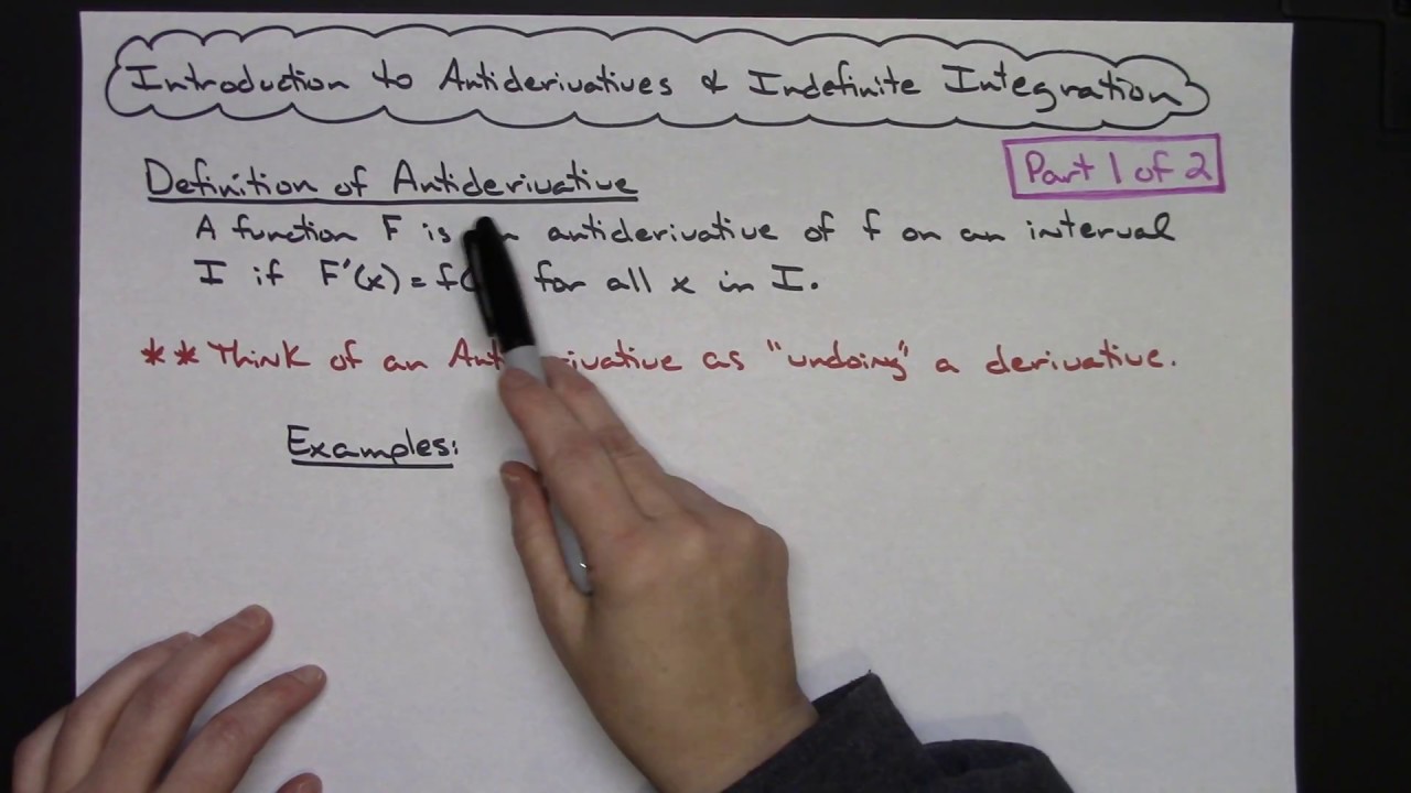 Brief Introduction to the AntiDerivative and Indefinite Integration ...