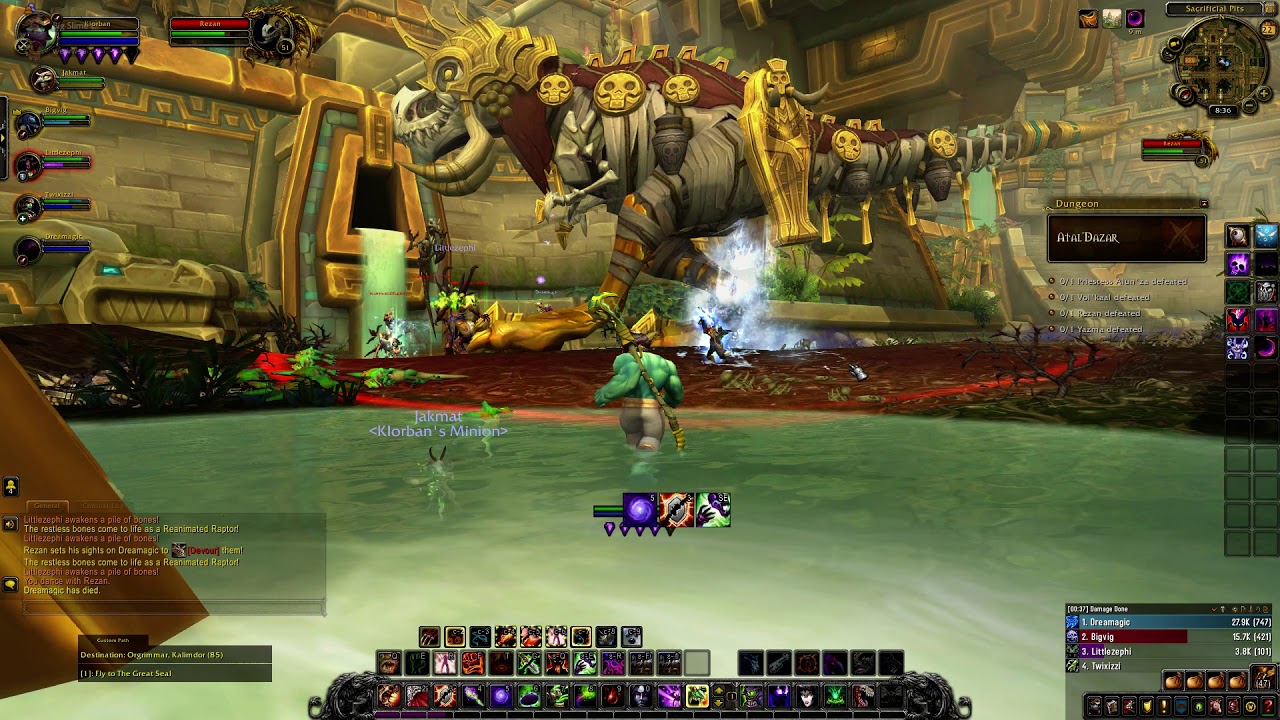 World Of Warcraft Epic orc dance with dinosaur - YouTube