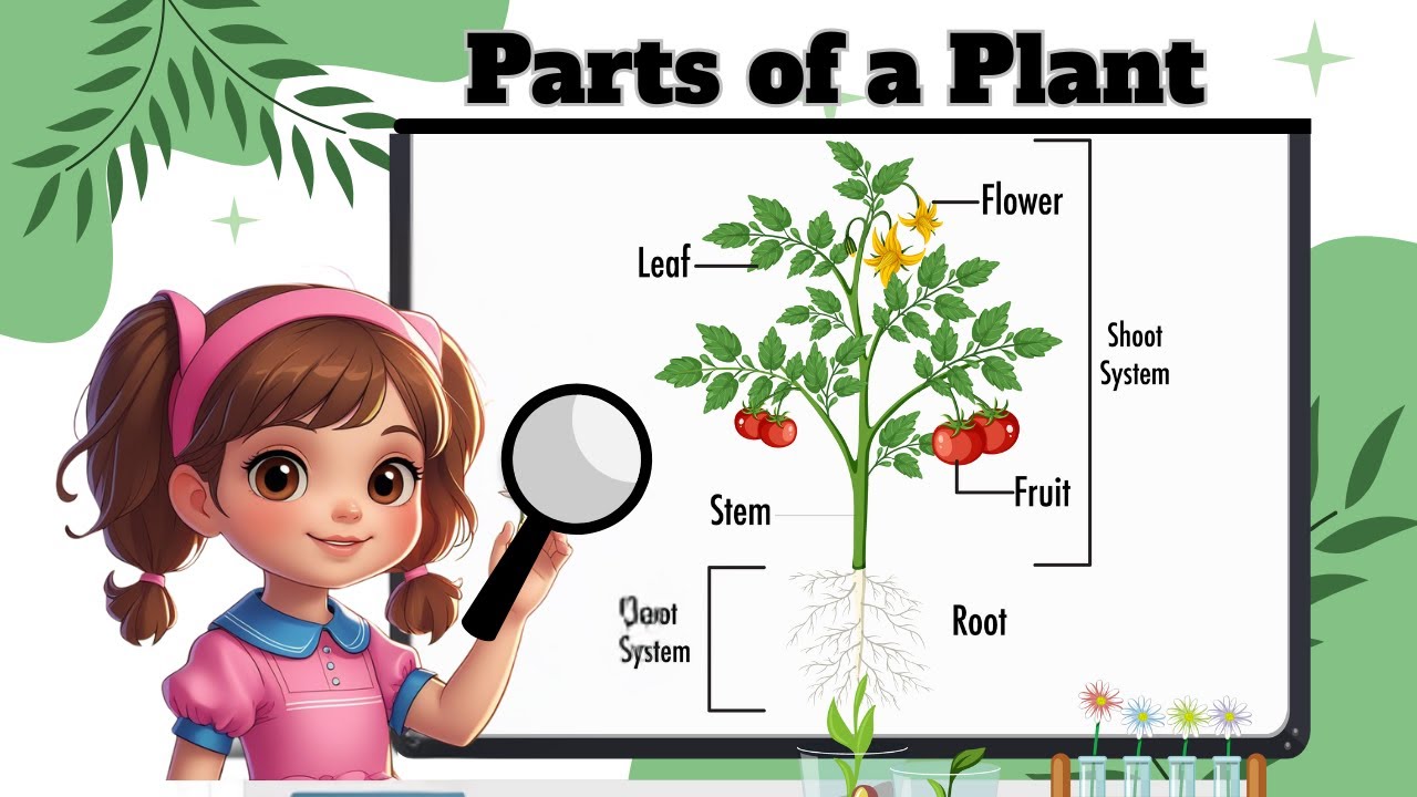 Parts of a Plant for Kids 🌿 | Roots, Stem, Leaf, Flower, Fruit ...