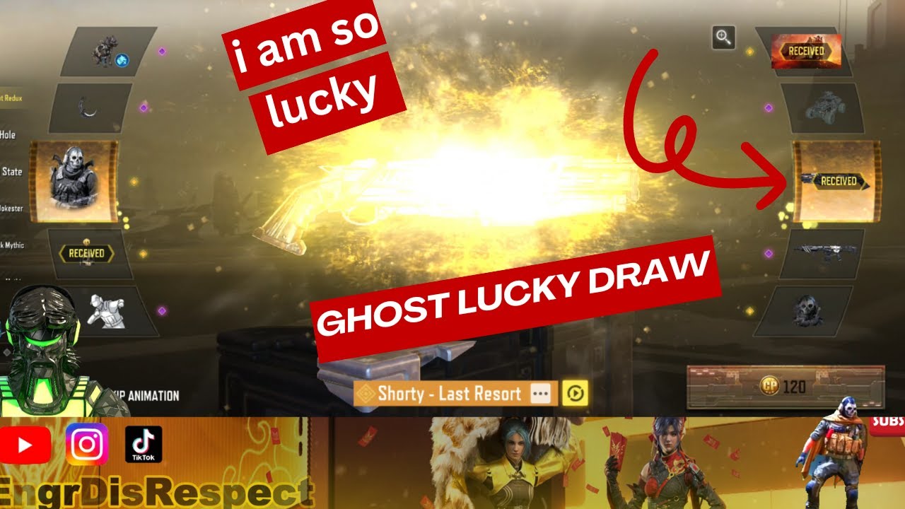 I am so lucky | new lucky draw Ghost Retribution is back in CODM | full ...