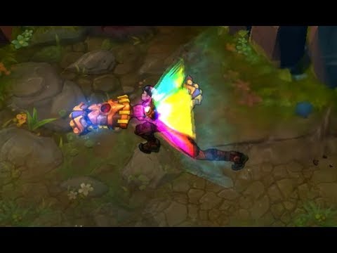 HD - League Of Legends Custom Skin Preview - Rainbow Vi! - YouTube