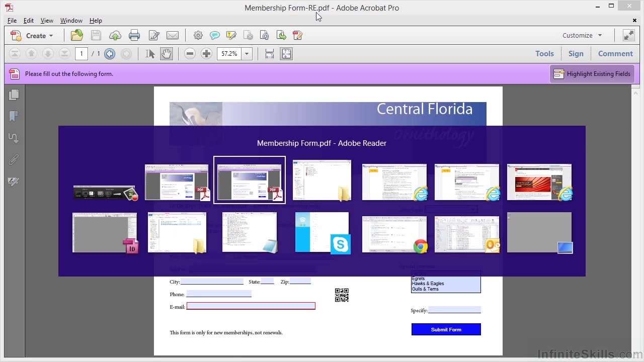 Adobe Acrobat XI - Creating Forms Tutorial | Enabling Readers And Users To Save Forms - YouTube