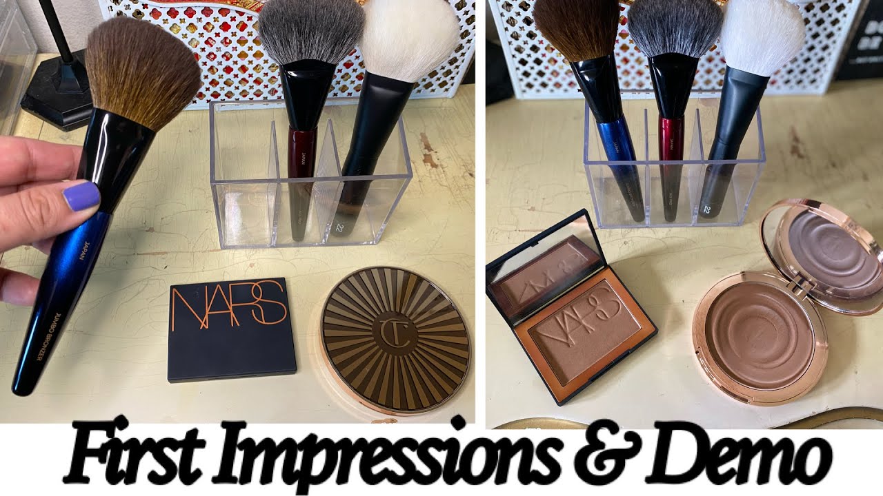 NEW! SONIA G JUMBO BRONZER FUDE MAKEUP BRUSH,HAIR LENGTH, REVIEW, REPHR ...