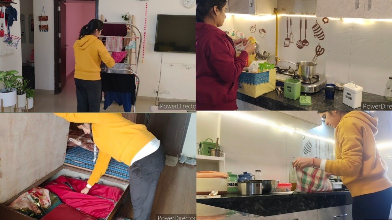 🌹💁How an Indian housewife done her house hold work in this winter ...