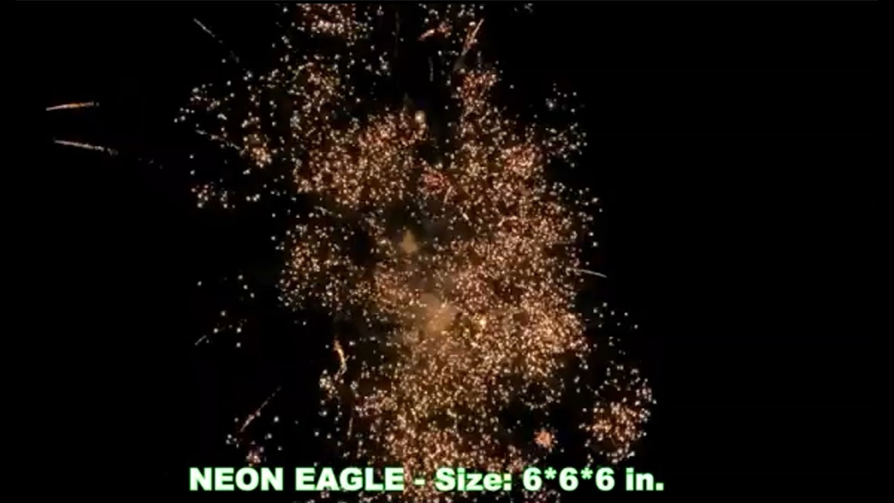 NEON EAGLE, 9 SHOTS FIREWORK - YouTube