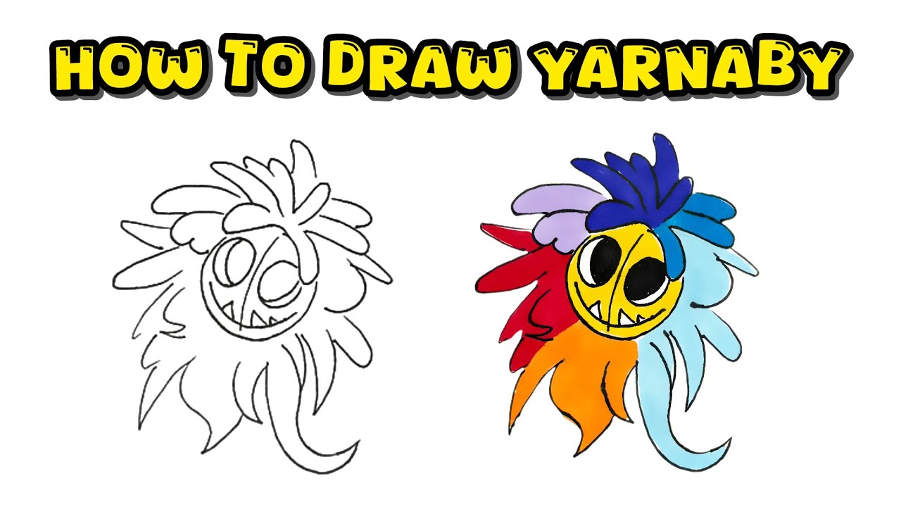 How to Draw Yarnaby from Poppy Playtime – Follow Along Colored Tutorial ...