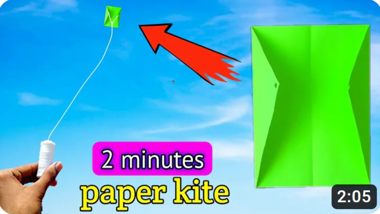 How to make a paper kite , amazing kite make with paper, - YouTube