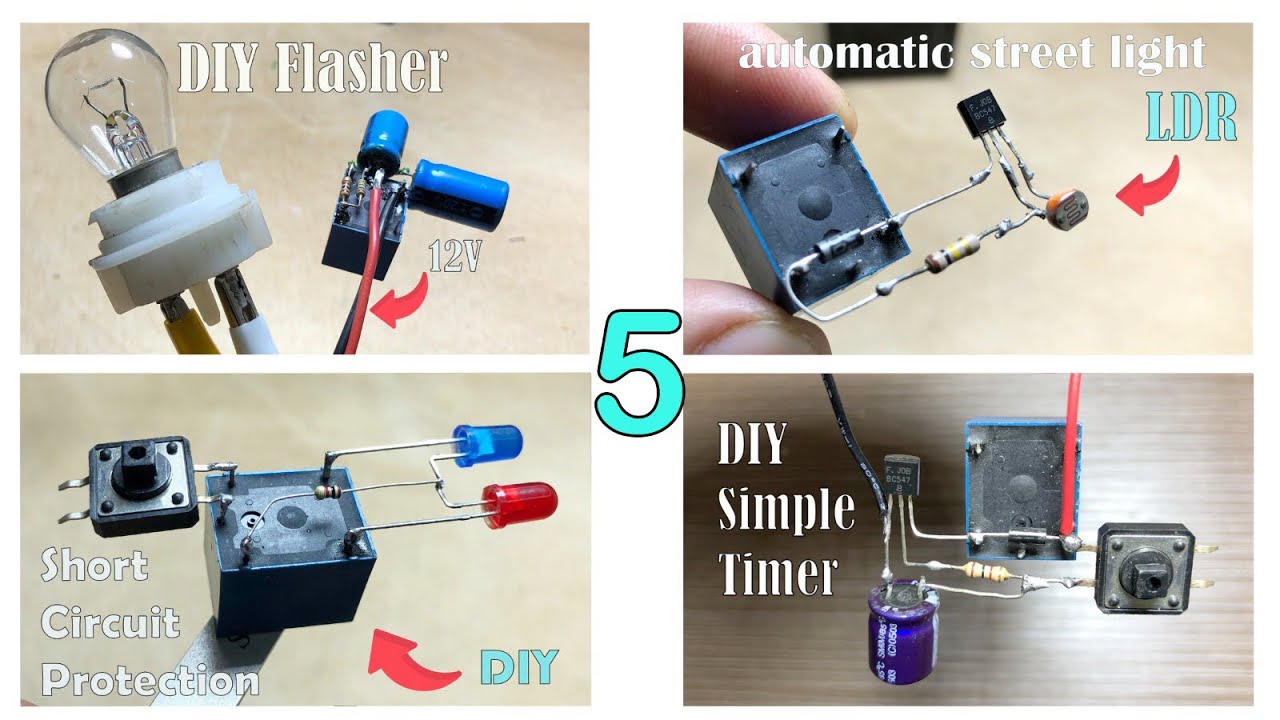 Top 5 Easy Relay Projects ! - YouTube