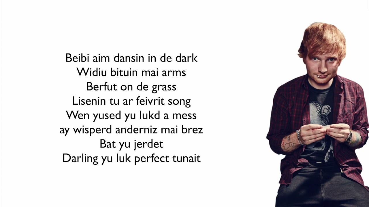 ED SHEERAN - PERFECT (LETRA FACIL / FACIL PRONUNCIACION) - YouTube