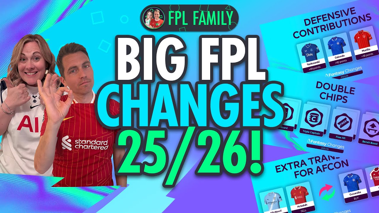 BRAND NEW CHANGES for Season 25/26 in FPL! - YouTube