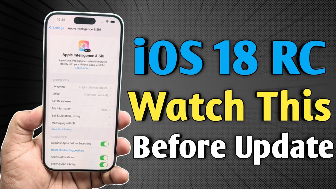 iOS 18 RC (Release Candidate) update - Watch This Before Update - YouTube