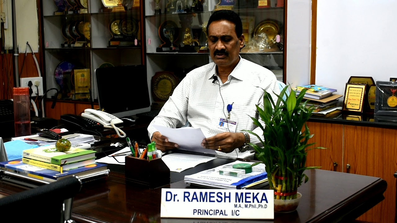Dr. Ramesh Meka , Principal of PB Siddhartha College Of Arts & Science ...