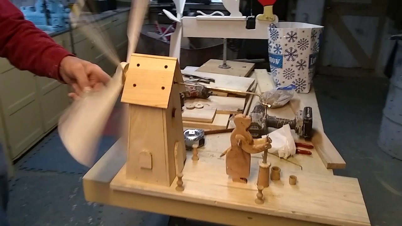 Whirligig butter churning wind Mill - YouTube
