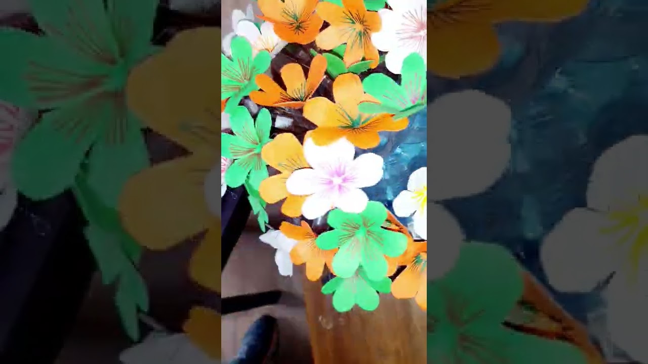 beautiful flower making by students - YouTube