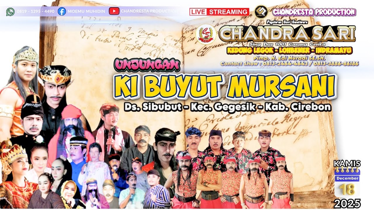 🔴Live Siang Chandra Sari | Unjungan " KI BUYUT MURSANI " Desa Sibubut ...