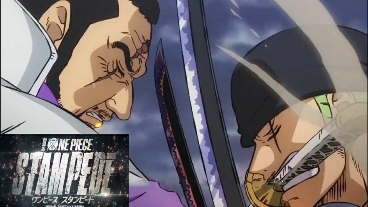 Zoro and Mihawk Cut Fujitora Meteor - YouTube