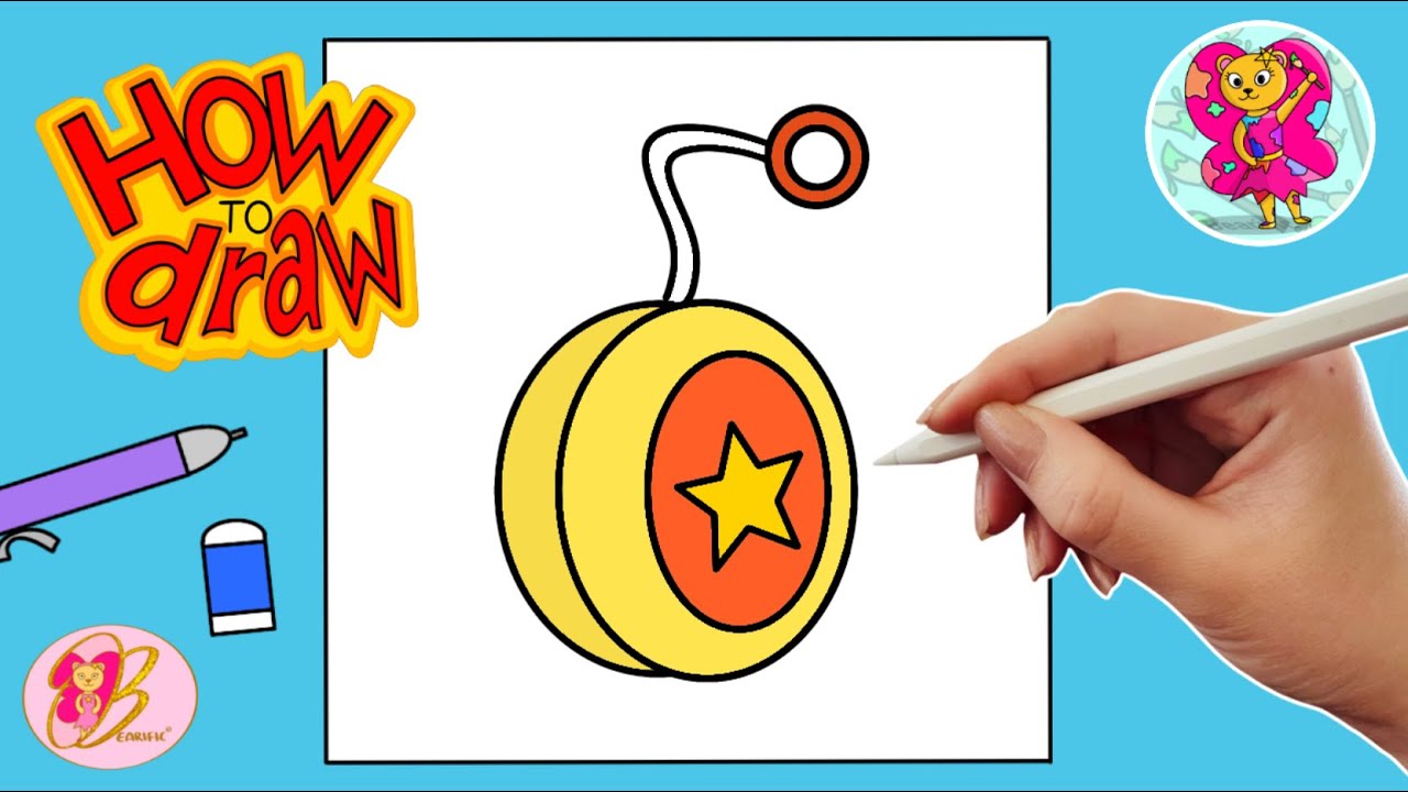 How to draw a Yo-yo - YouTube