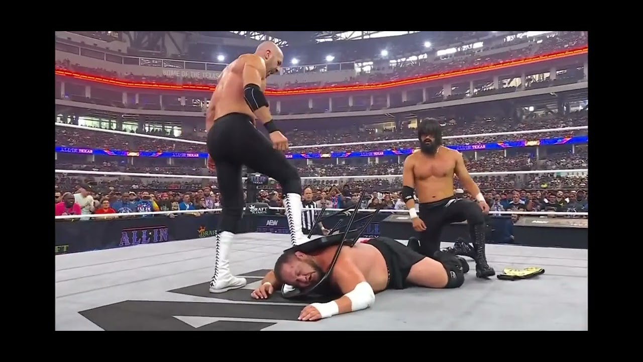 The OPPS Defeats The Death Riders @ AEW ALL IN - YouTube