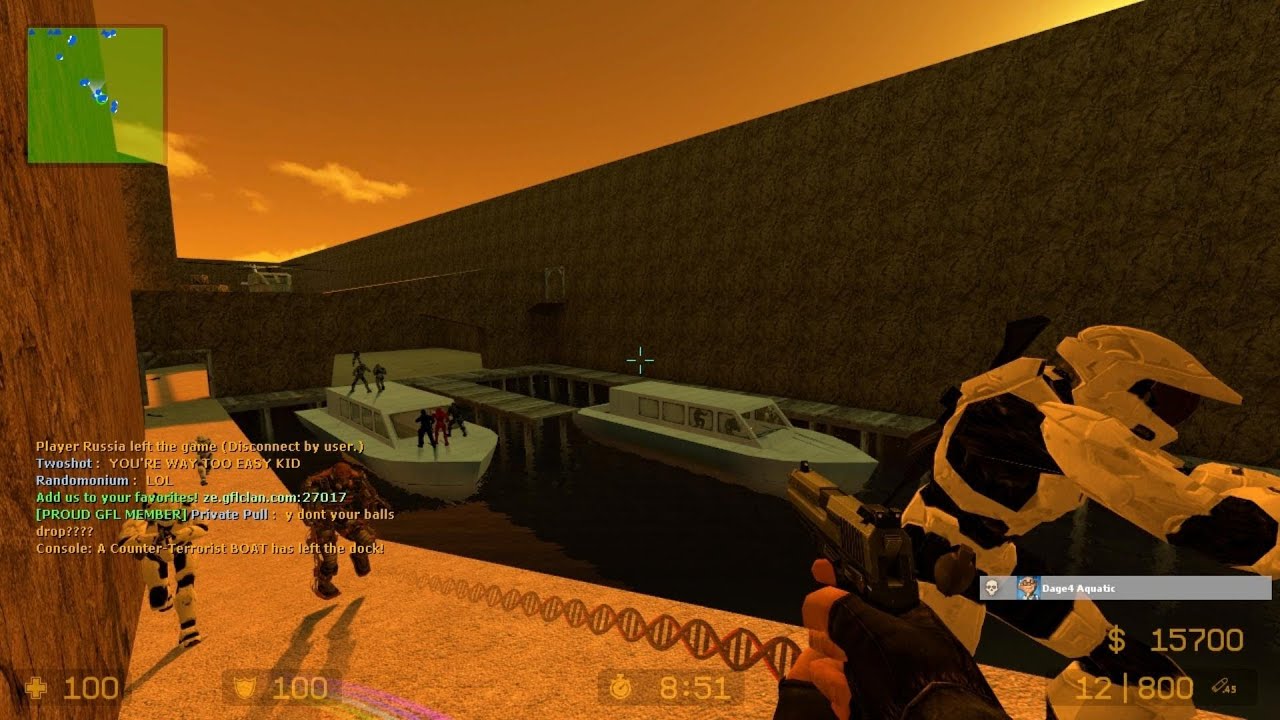 Counter Strike Source Zombie Escape mod online gameplay on Boatescape ...