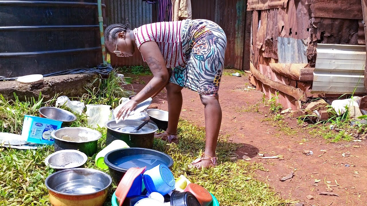 How to clean Utensils Village Style|Hand Wash|African Village Life # ...