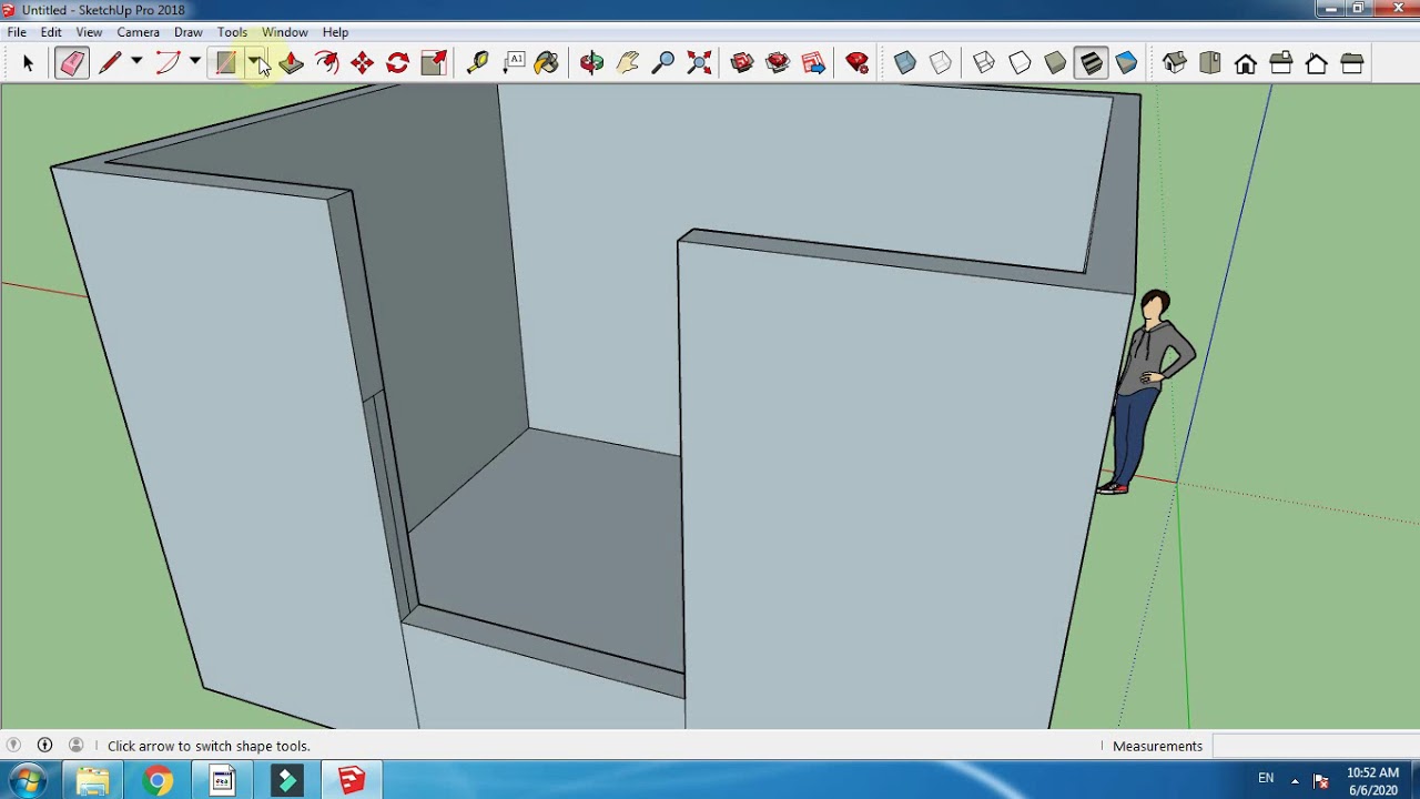 Modelling Window in detail in Sketchup - YouTube