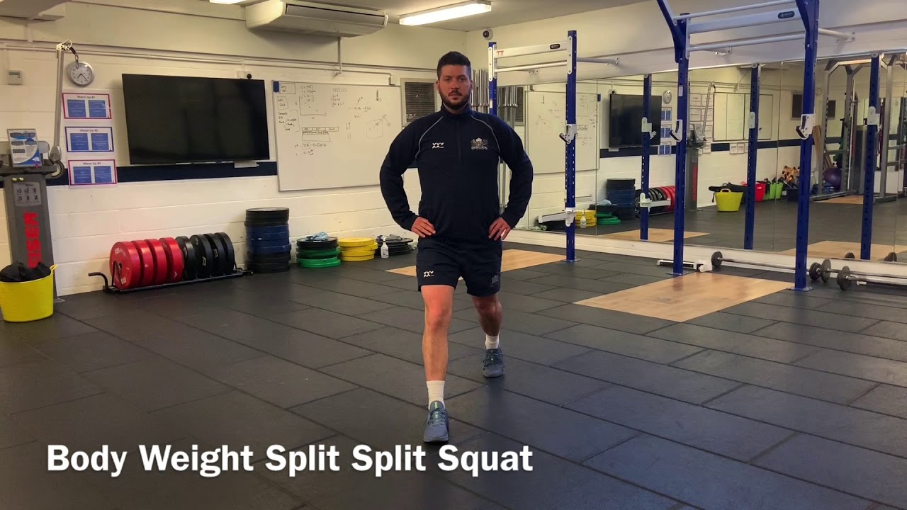 Body Weight Split Squat - YouTube