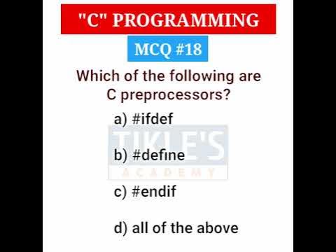 C PROGRAMMING MCQ 18 #shorts #tiklesacademy - YouTube